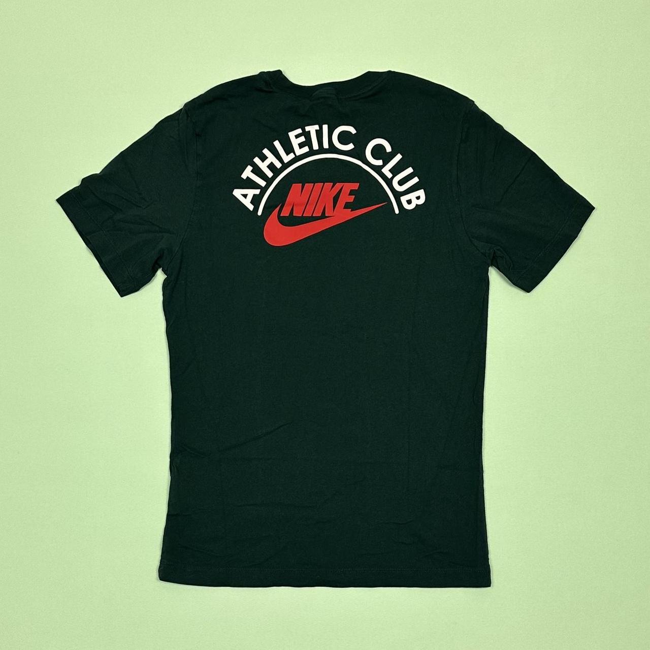 Green Nike swoosh athletic club tee shirt SIZE... - Depop