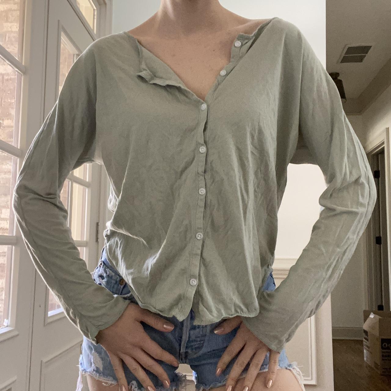 Lou & Grey Women's Green T-shirt | Depop