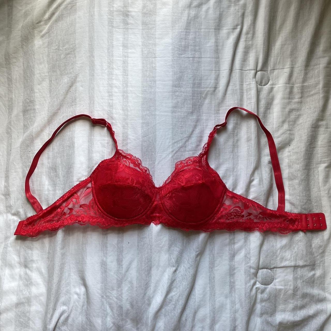 SHEIN Women's Red Bra | Depop