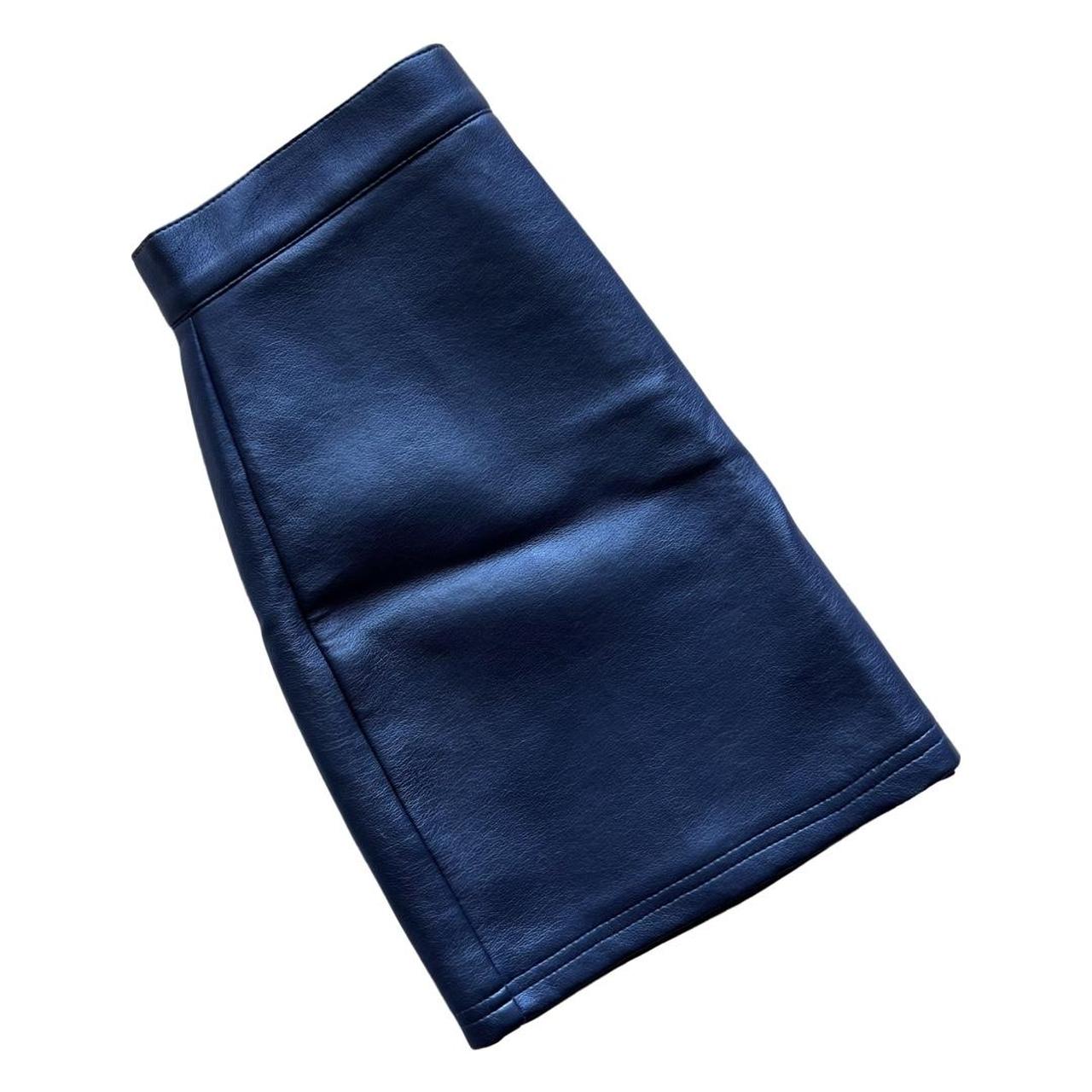 Vintage Electric Blue Metallic Mini Skirt 1980’s... - Depop