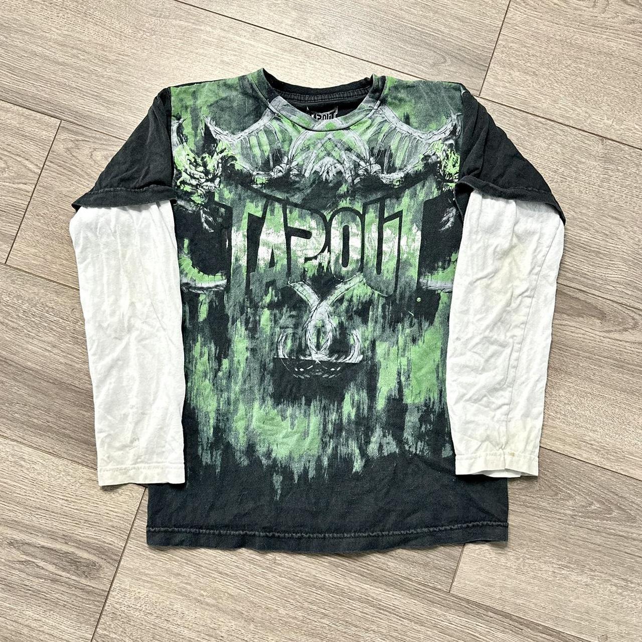 Y2K TAPOUT DOUBLE LAYER GRAPHIC TEE!! -Excellent... - Depop