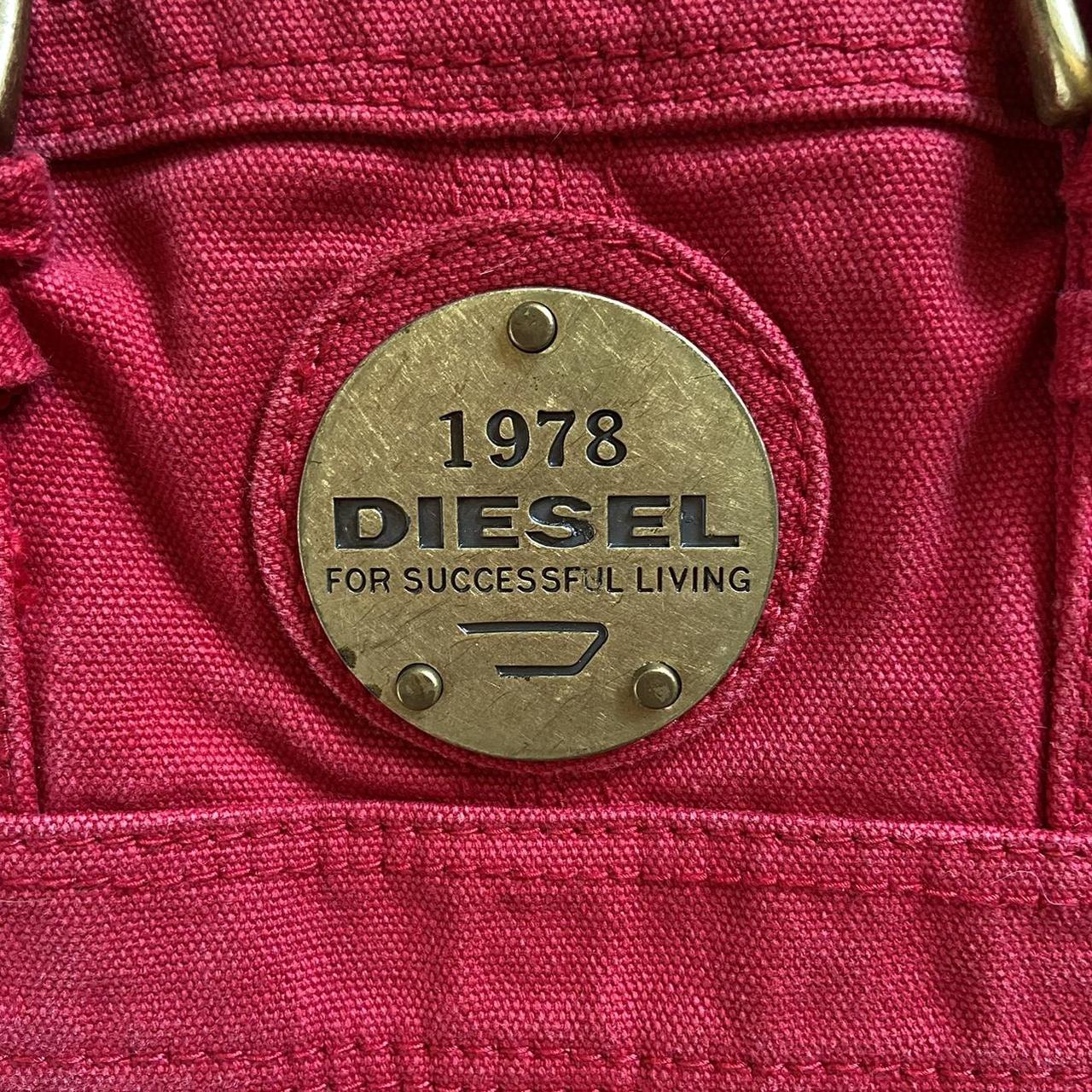 Diesel Women's Red and Gold Bag | Depop