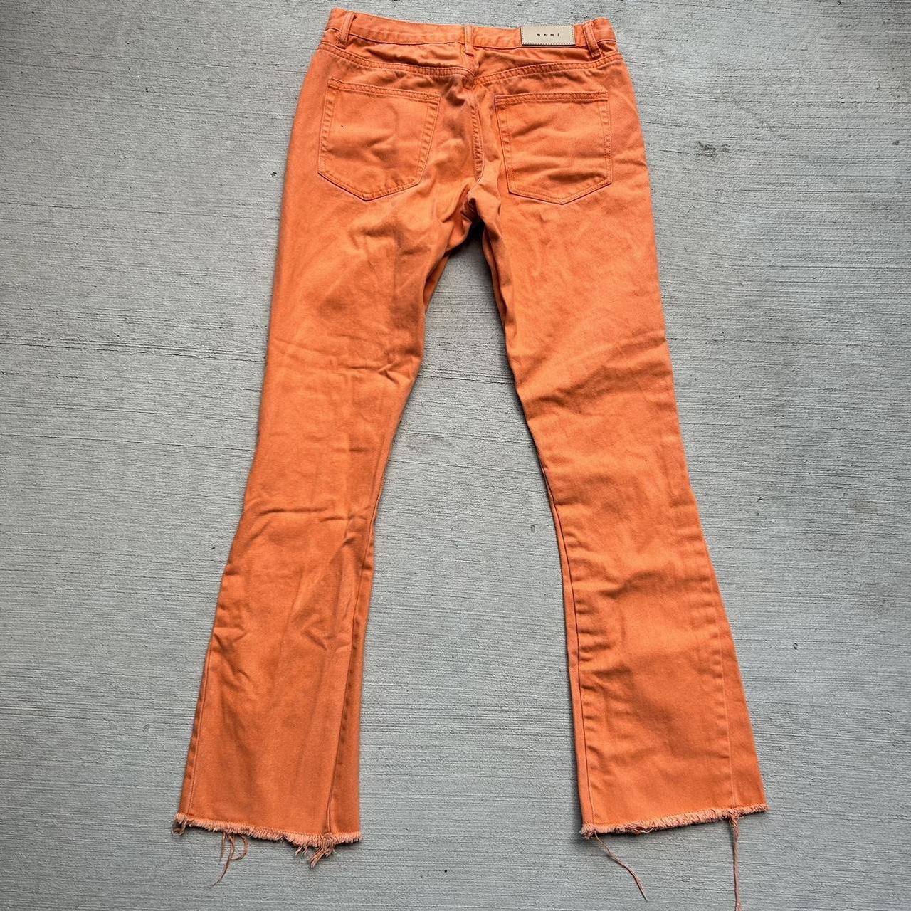 MNML ORANGE FLARE BOOTCUT JEANS •Size... - Depop
