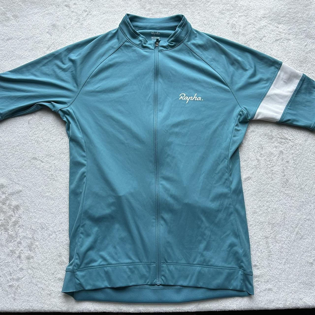 rapha women’s core cycling jersey in size M light... - Depop