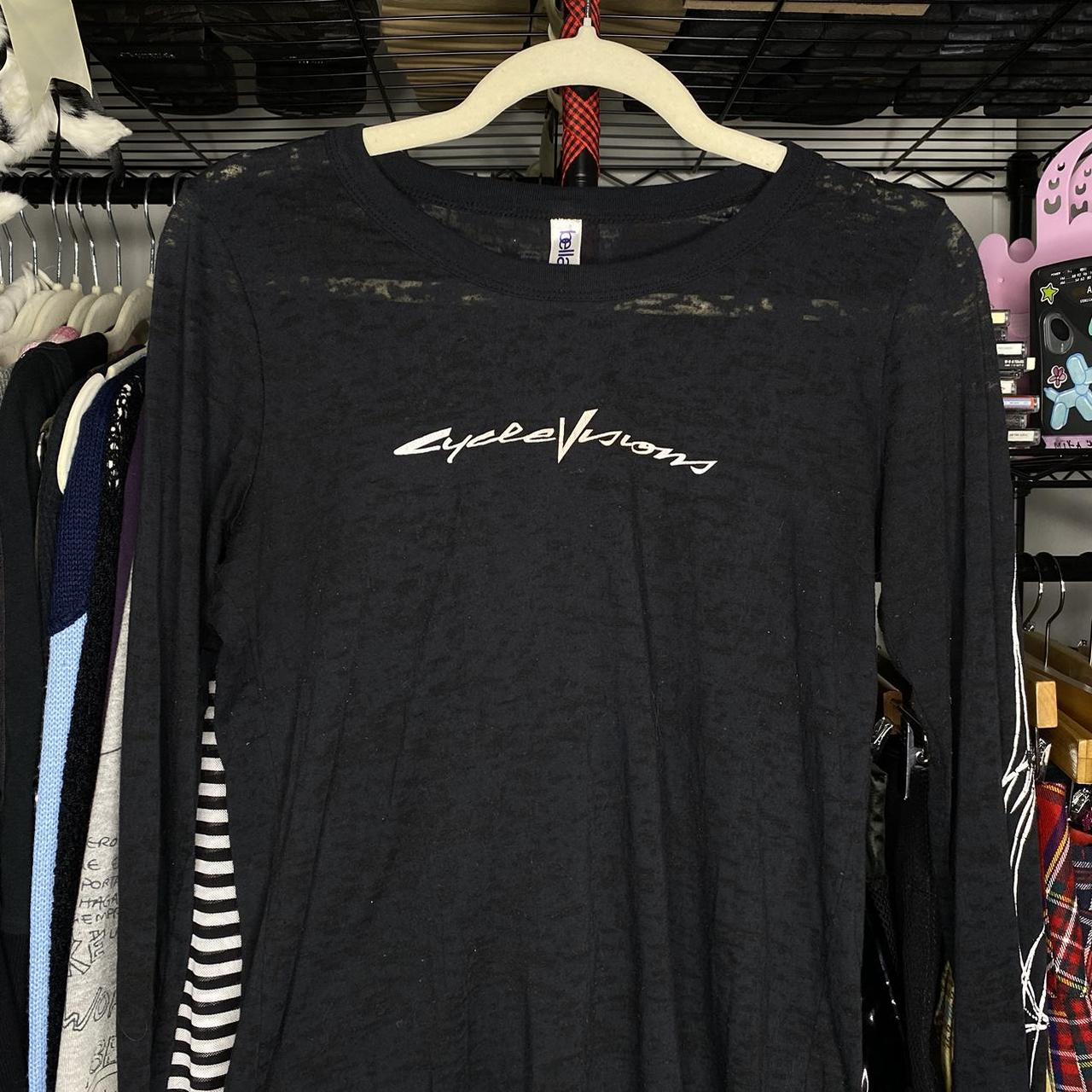 cyber grunge y2k devil girl tribal long sleeve shirt... - Depop