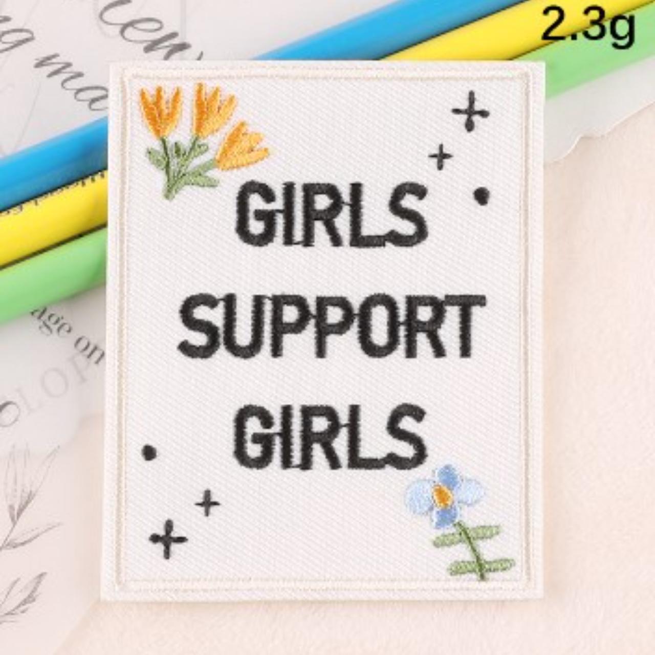 Iron on patch:Girls support girls -E Brand... - Depop