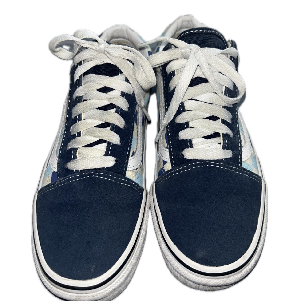 Blue checkered Vans women’s Size : 7 #vans... - Depop