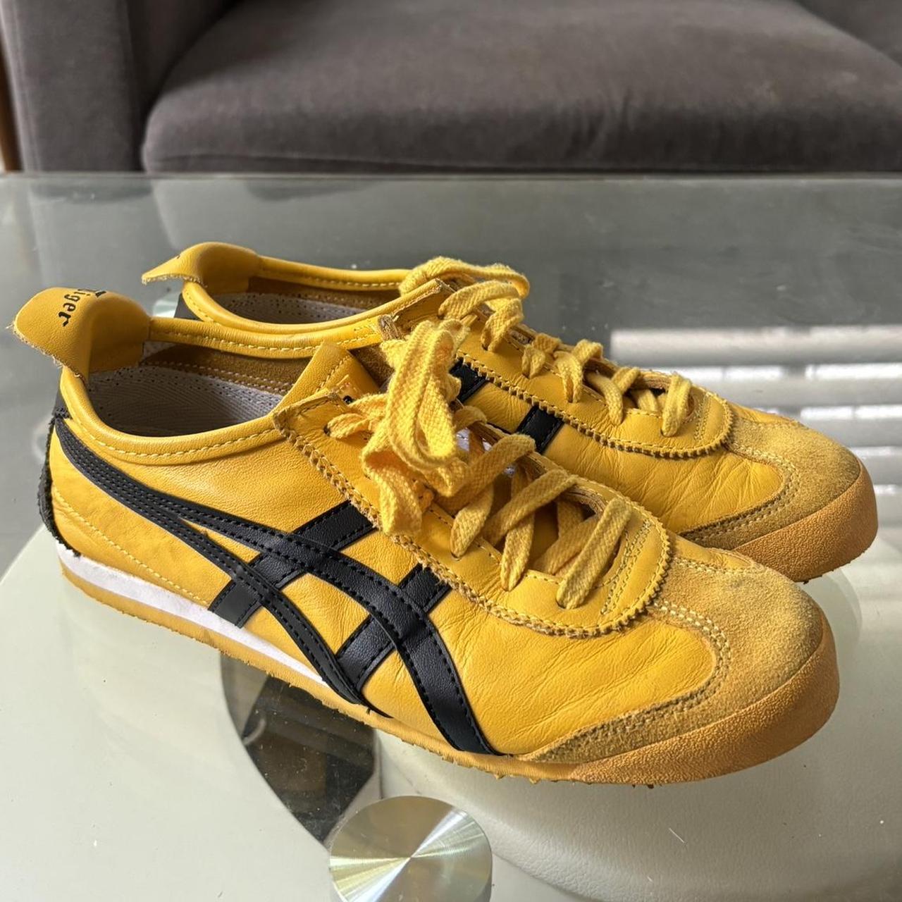 US5 yellow Onitsuka Tigers Worn 3 times - Depop