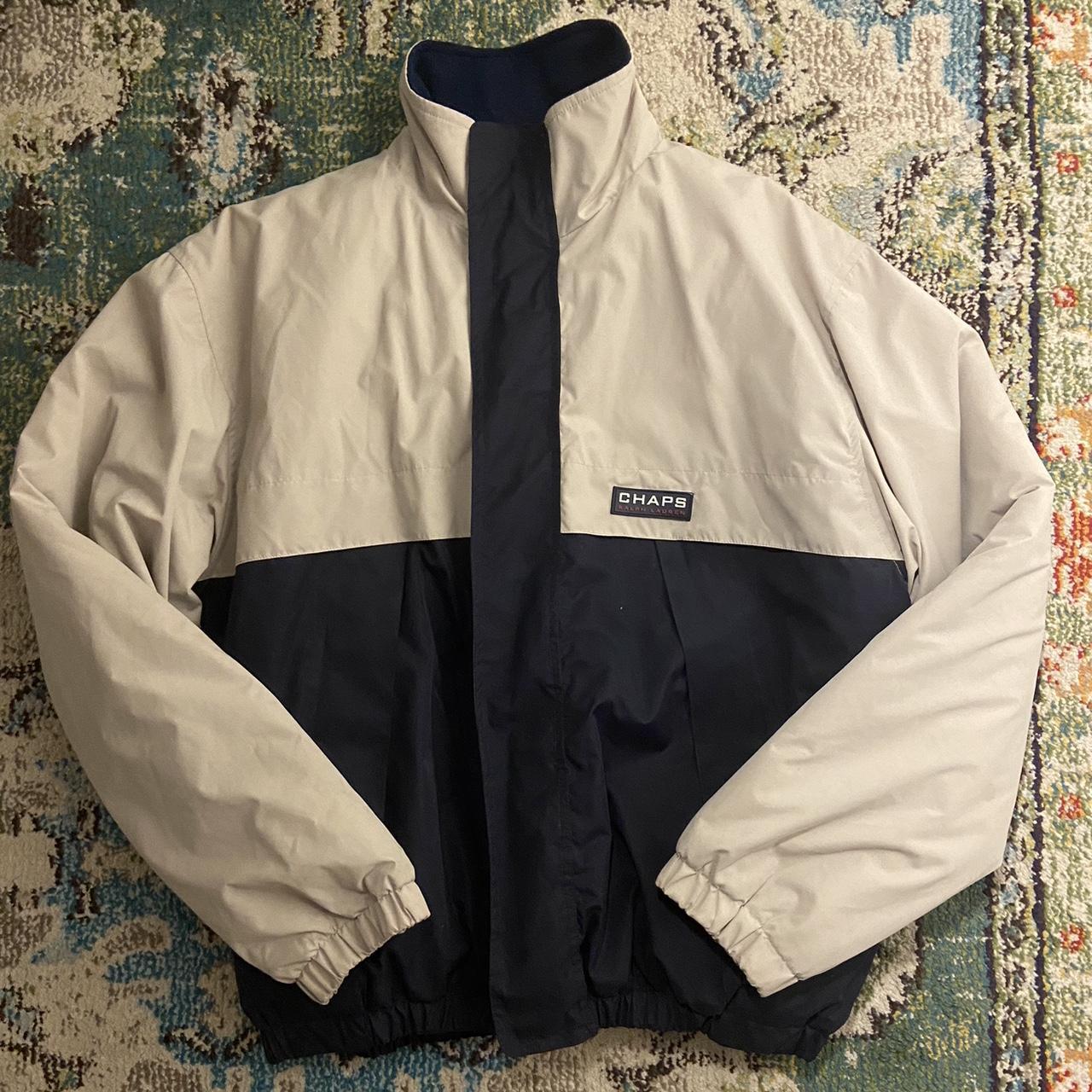 Chaps polo Ralph lauren vintage jacket beige navy... - Depop
