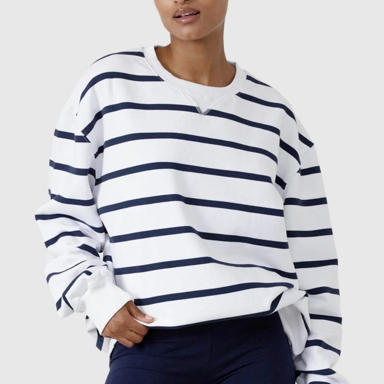 ORTC - Unisex Stripped Crew White South Australian... - Depop