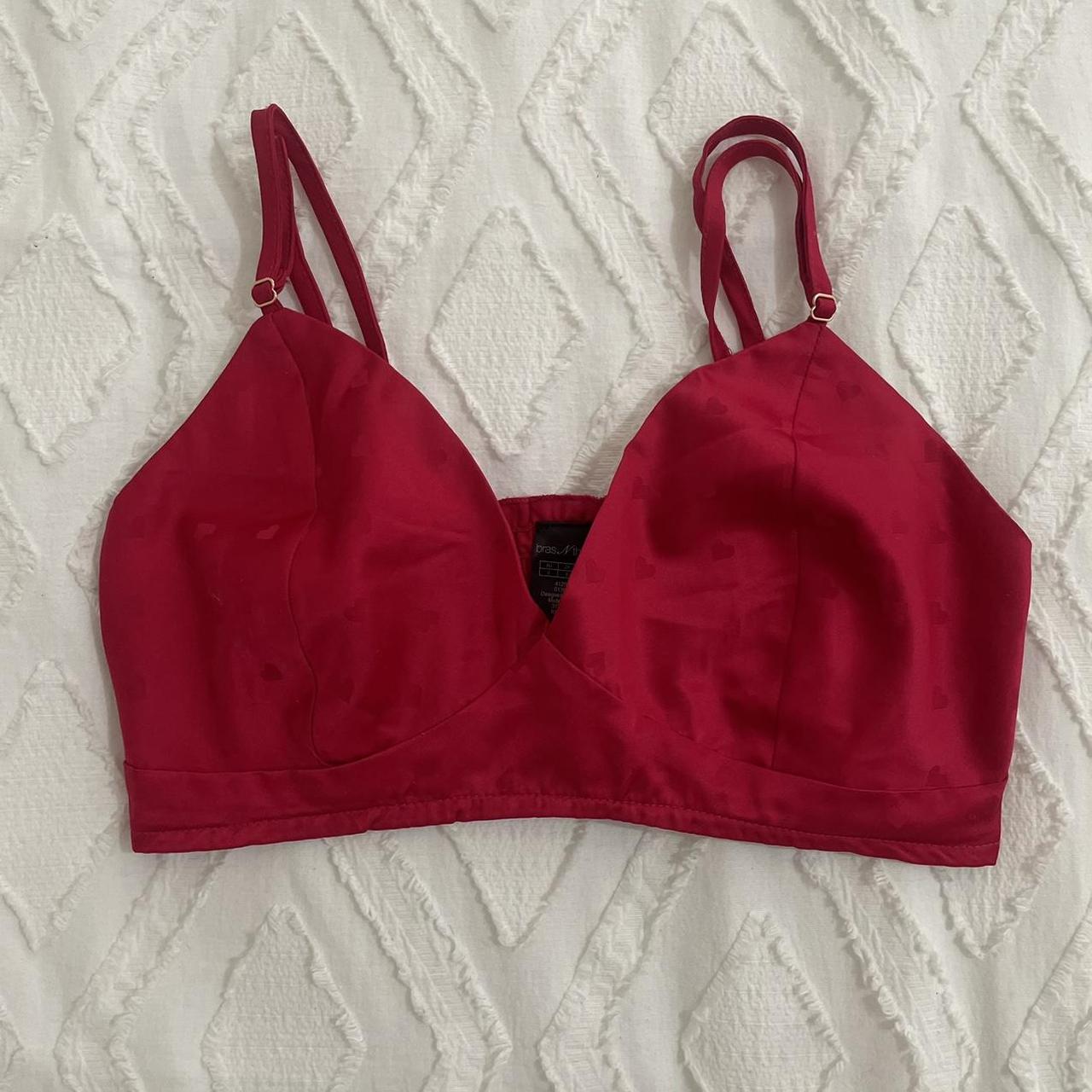 BRAS N THINGS red love heart pj set ♡ perfect... - Depop