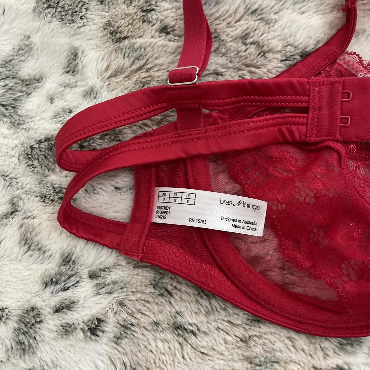 Bras N Things Red Bra And Suspenders Set ♡ Both Depop