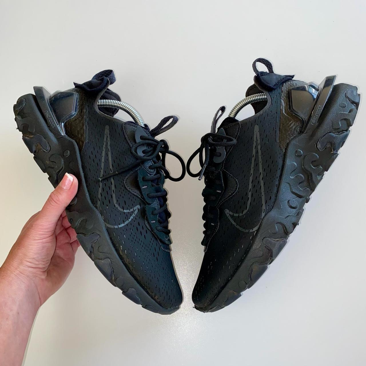 Nike React Vision Triple Black 471 - Depop
