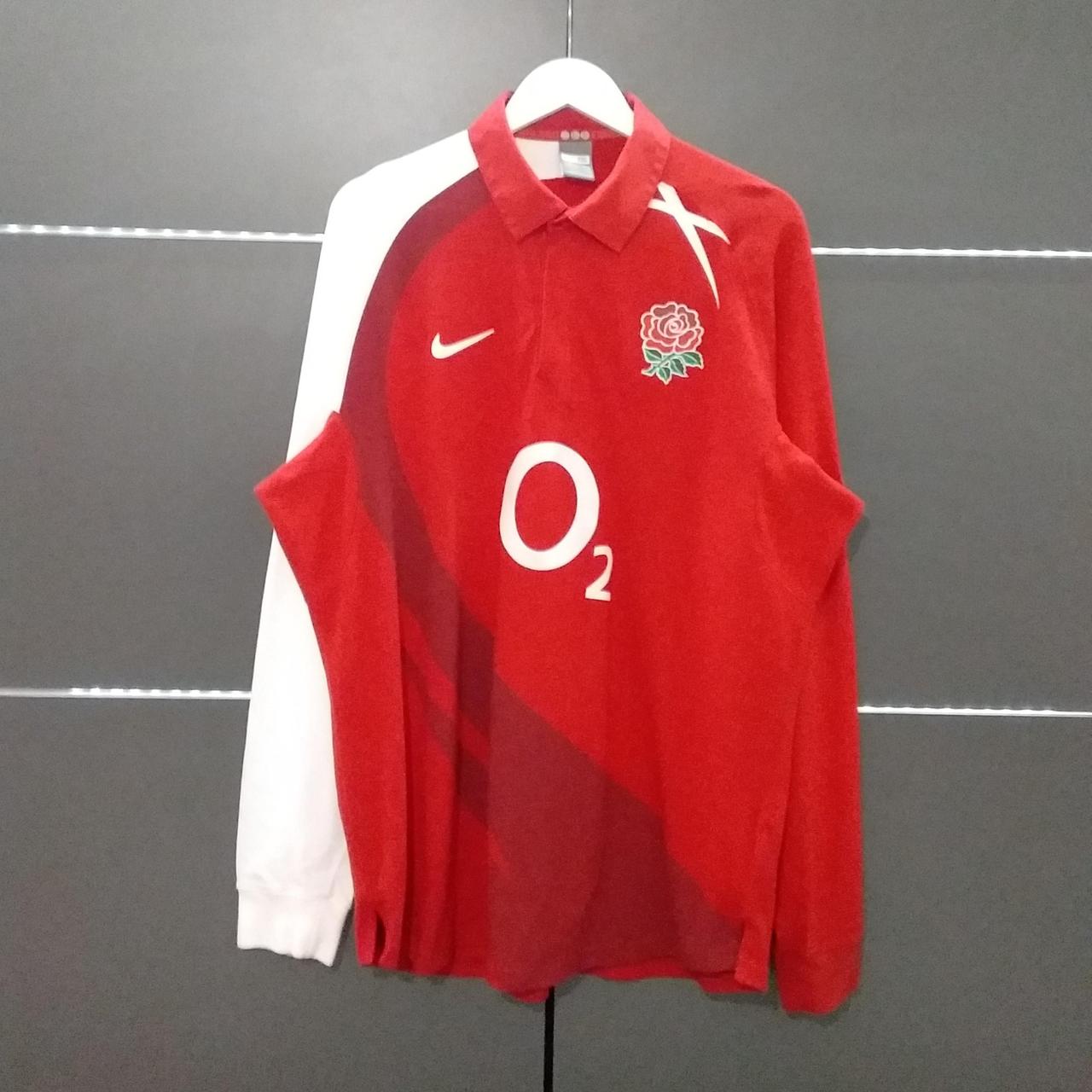 Vintage Nike England Rugby Jersey Size: XXL... - Depop