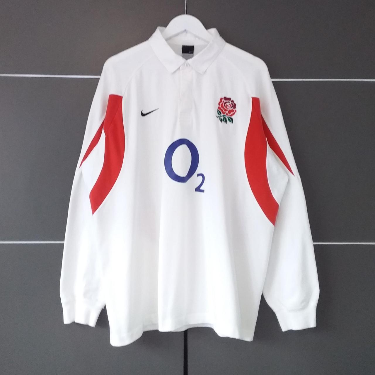 Vintage England Nike Rugby Jersey Size: XXL UK... - Depop