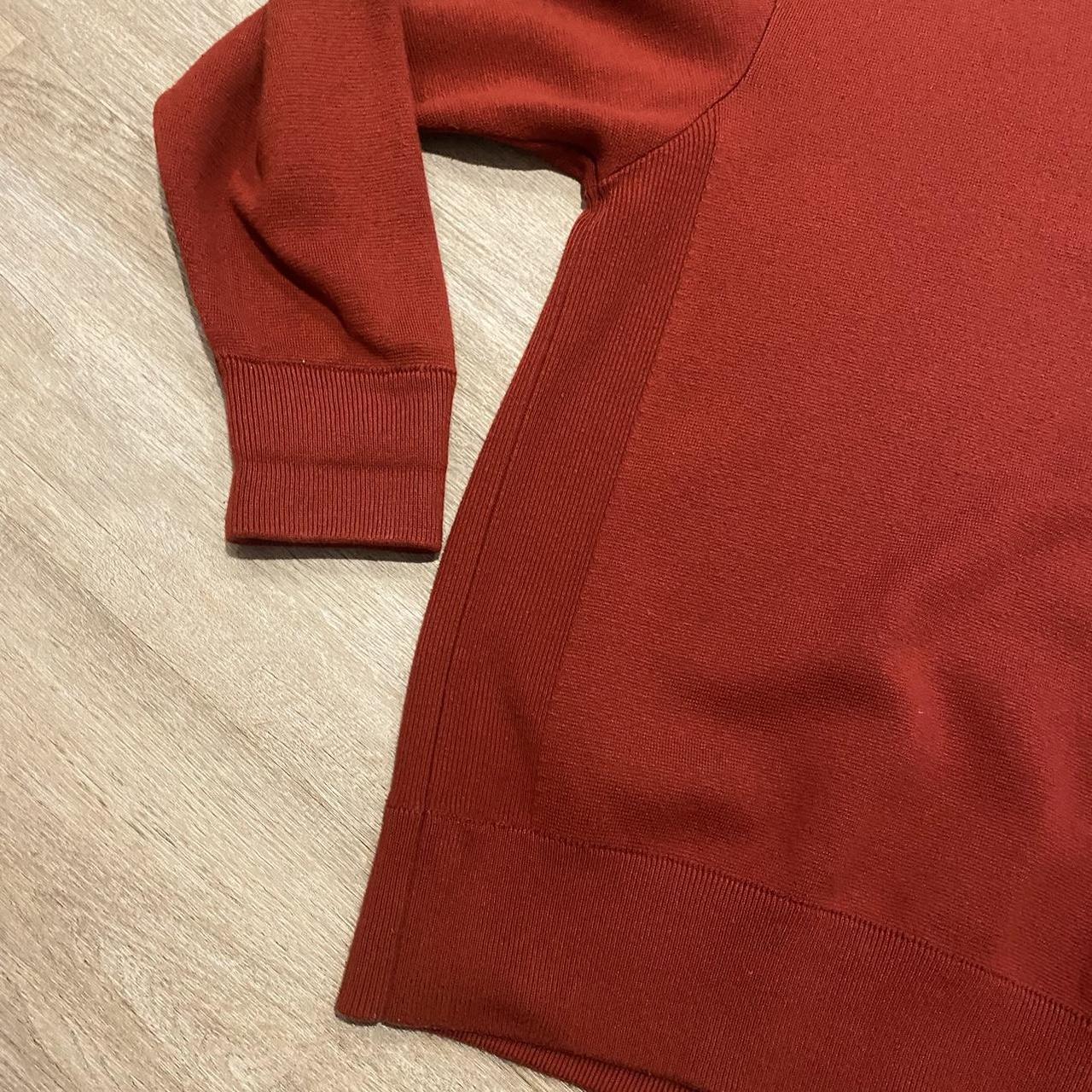Large topman thick knit red jumper with decent... - Depop