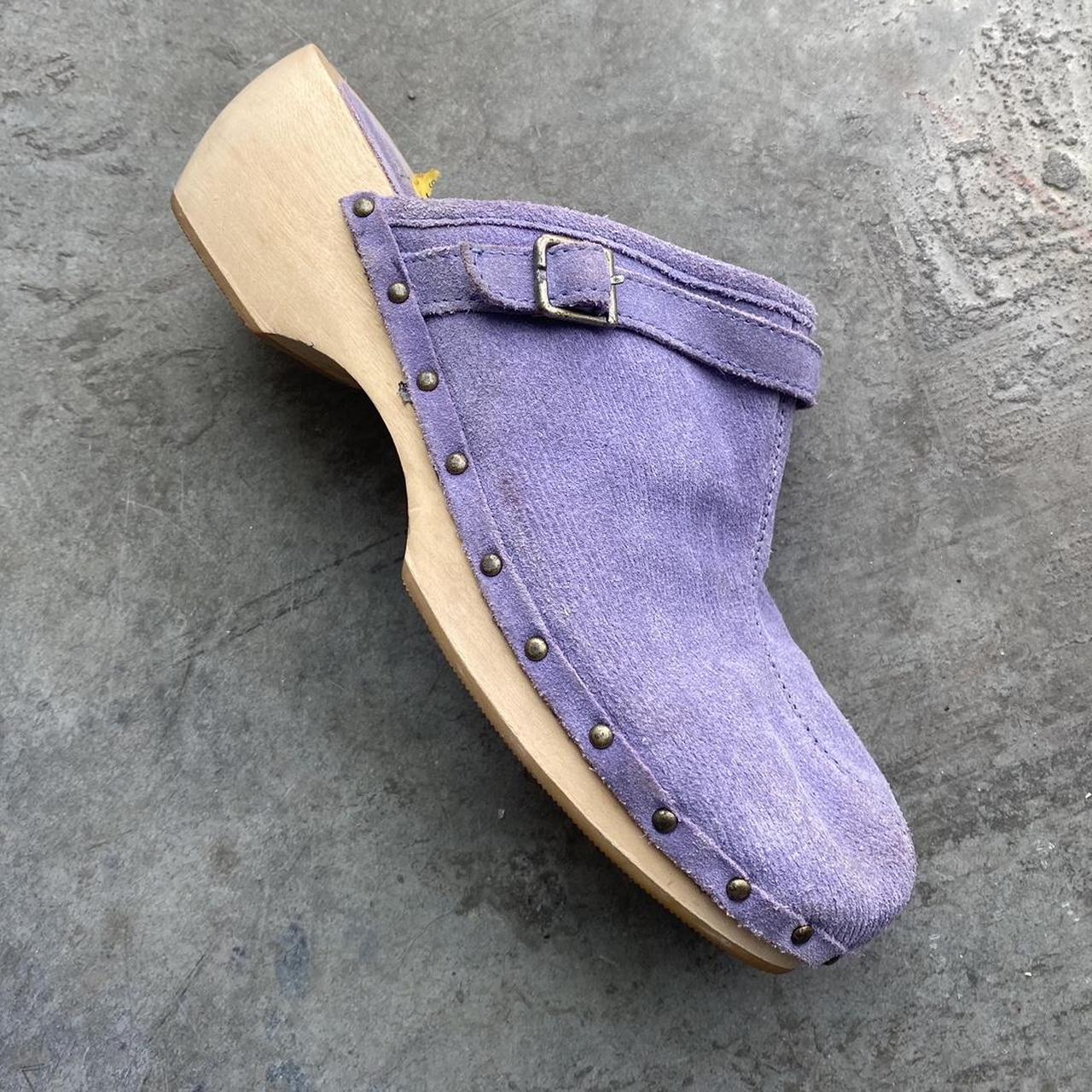 Lands' End Women's Purple Clogs | Depop