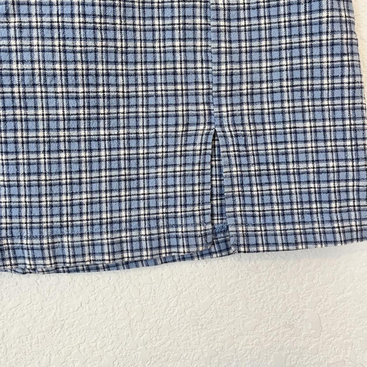 Vintage BIA “Born In America” plaid blue skirt Made... - Depop