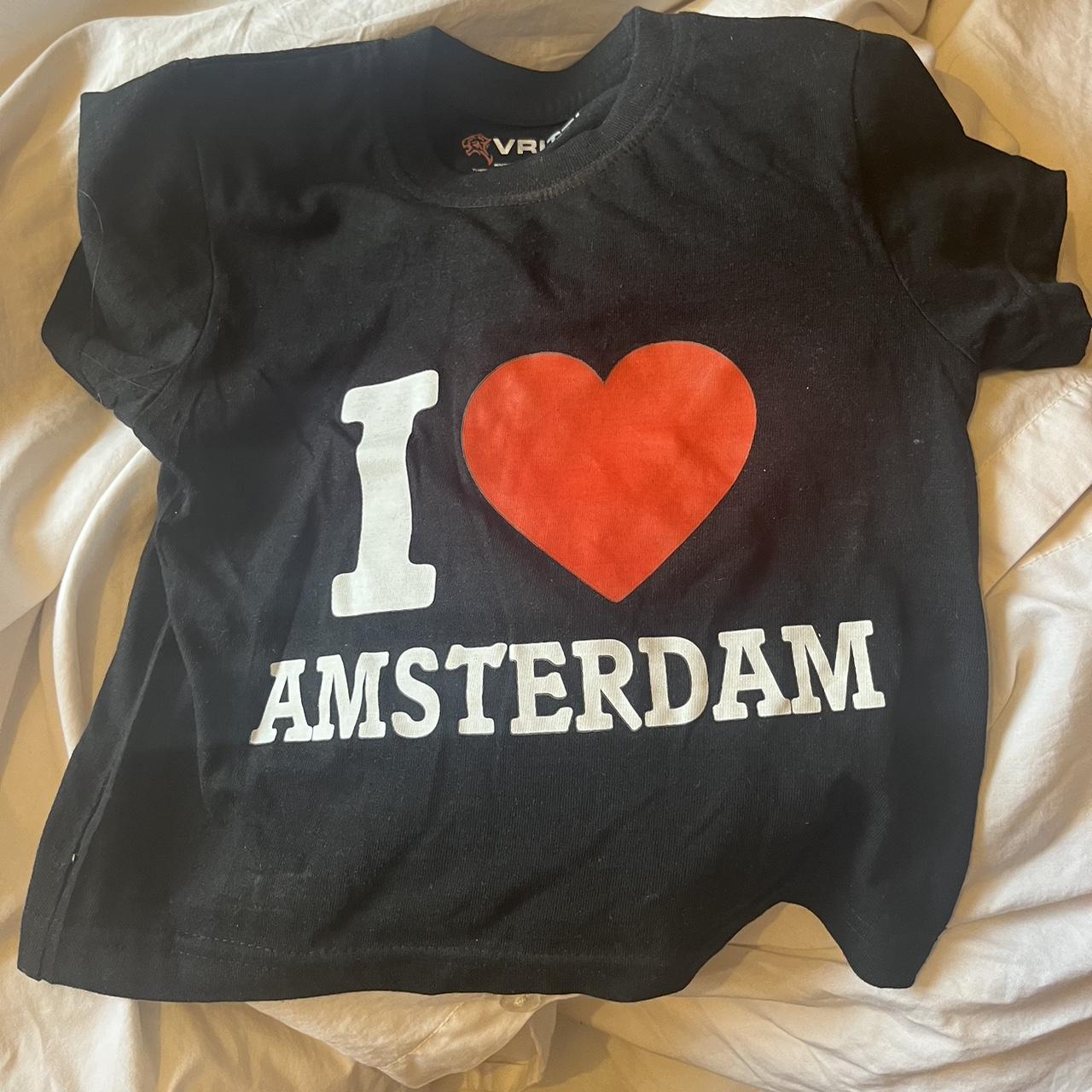 I heart Amsterdam crop top. Got this in Amsterdam... - Depop