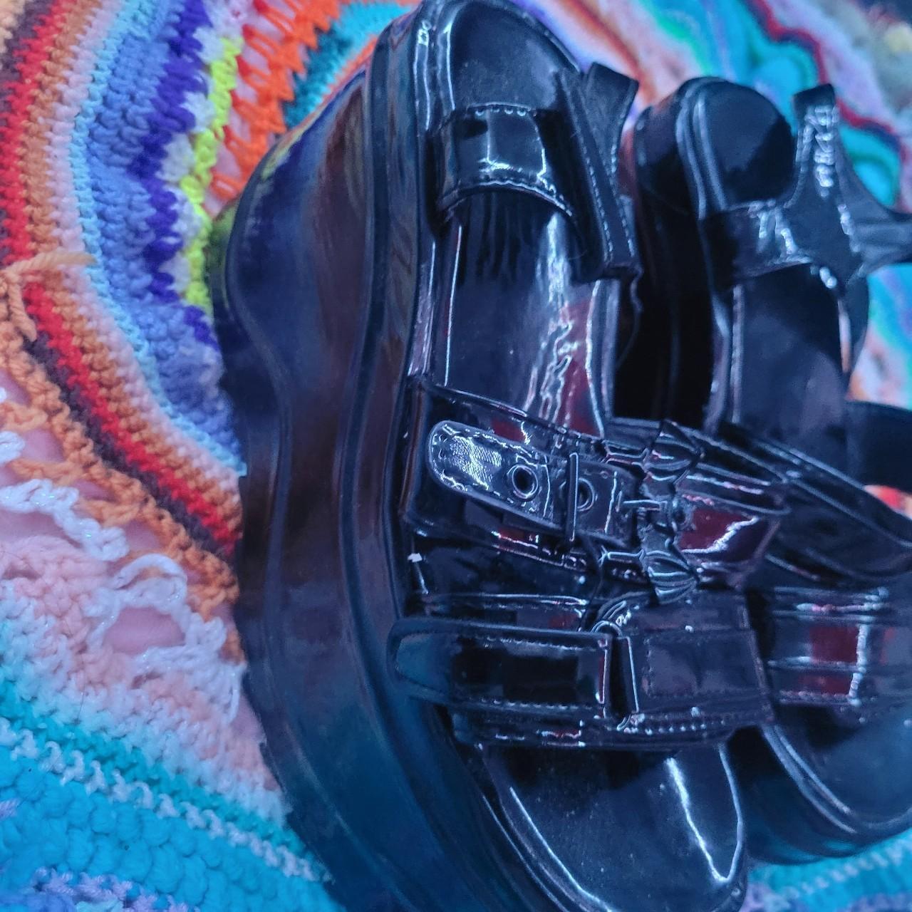 Chunky goth sandals with bat detail Open to offers,... - Depop