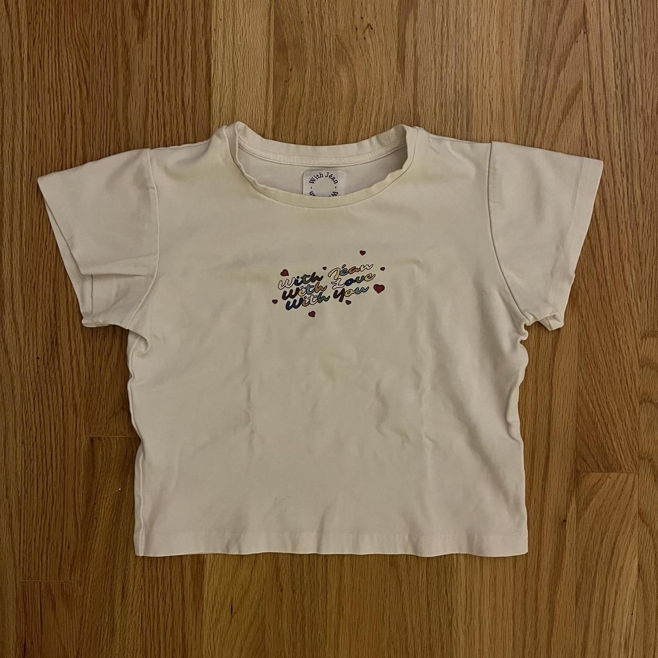 With Jéan Baby Tee in Size XS. I love this baby tee... - Depop