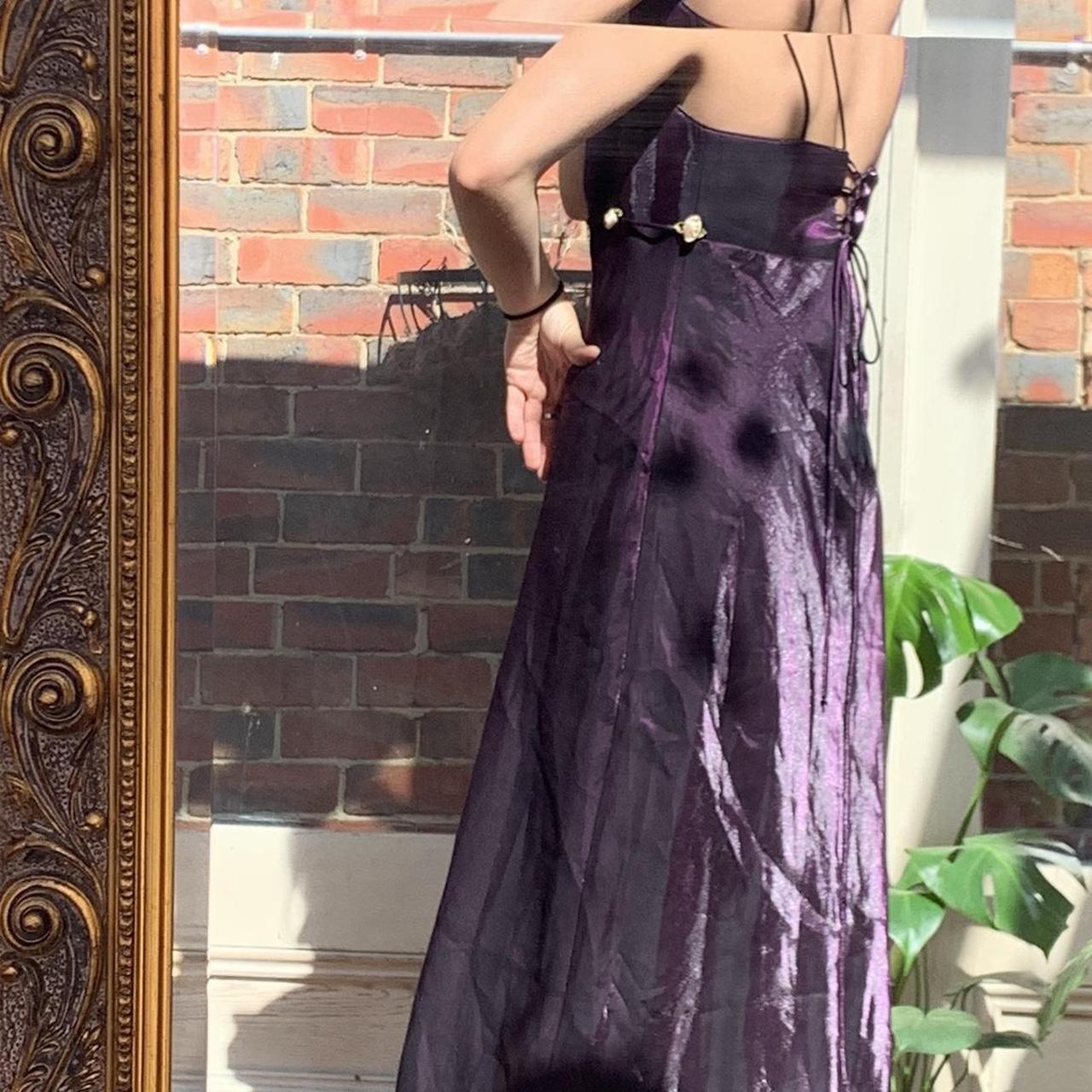 Ethereal purple vintage formal silk dress - minor... - Depop