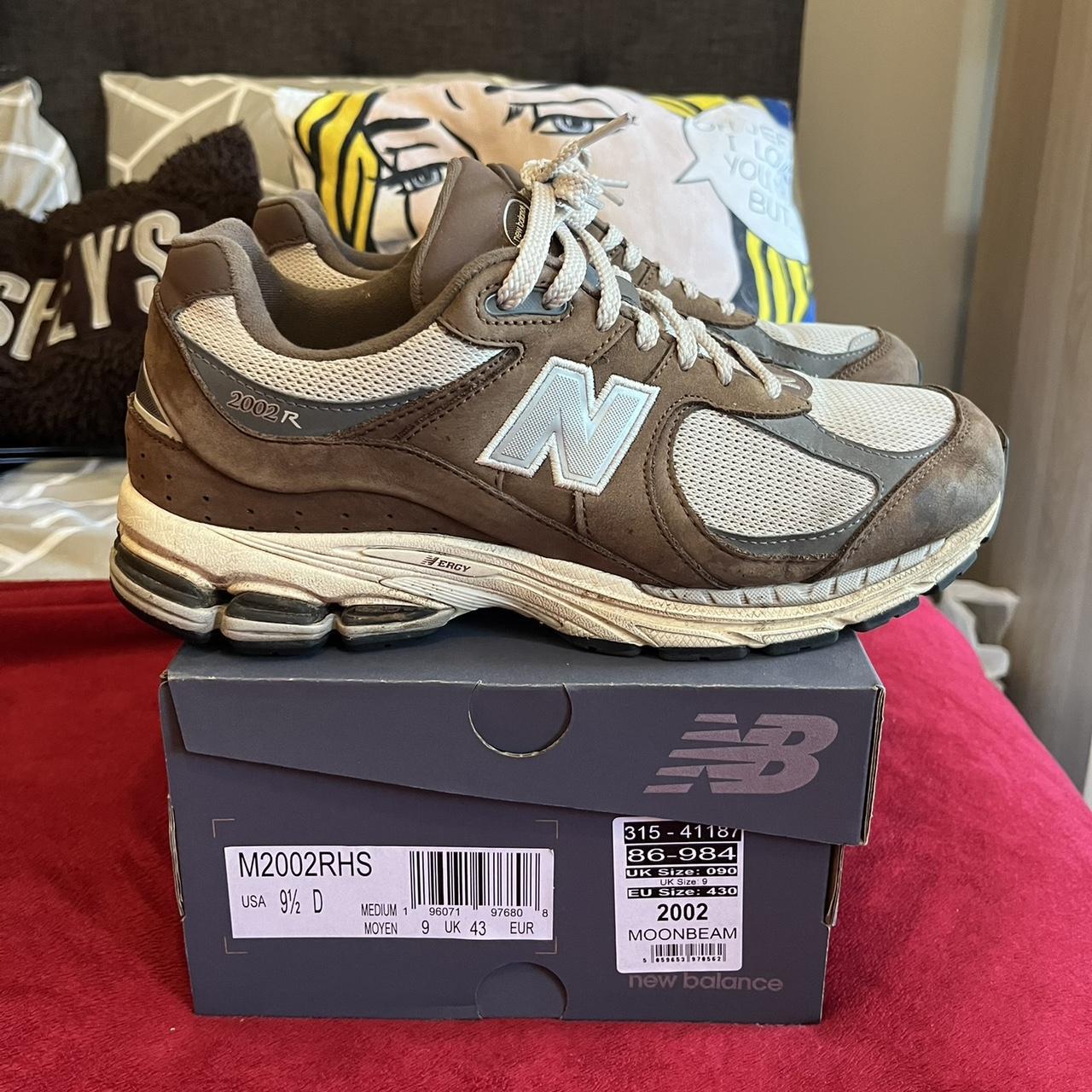 New Balance 2002r Moonbeam UK9 Very worn as... - Depop