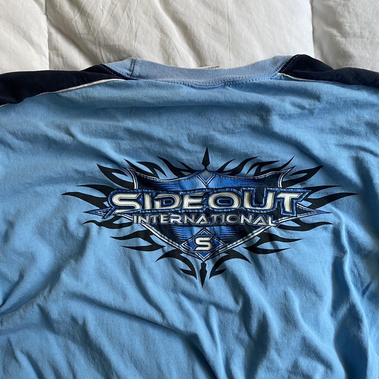 2000s sideout graphic long sleeve cracking letters... - Depop