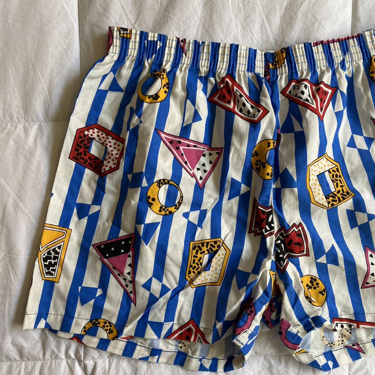vintage dead stock 80s colorful boxers ⚓️🫐 made in... - Depop