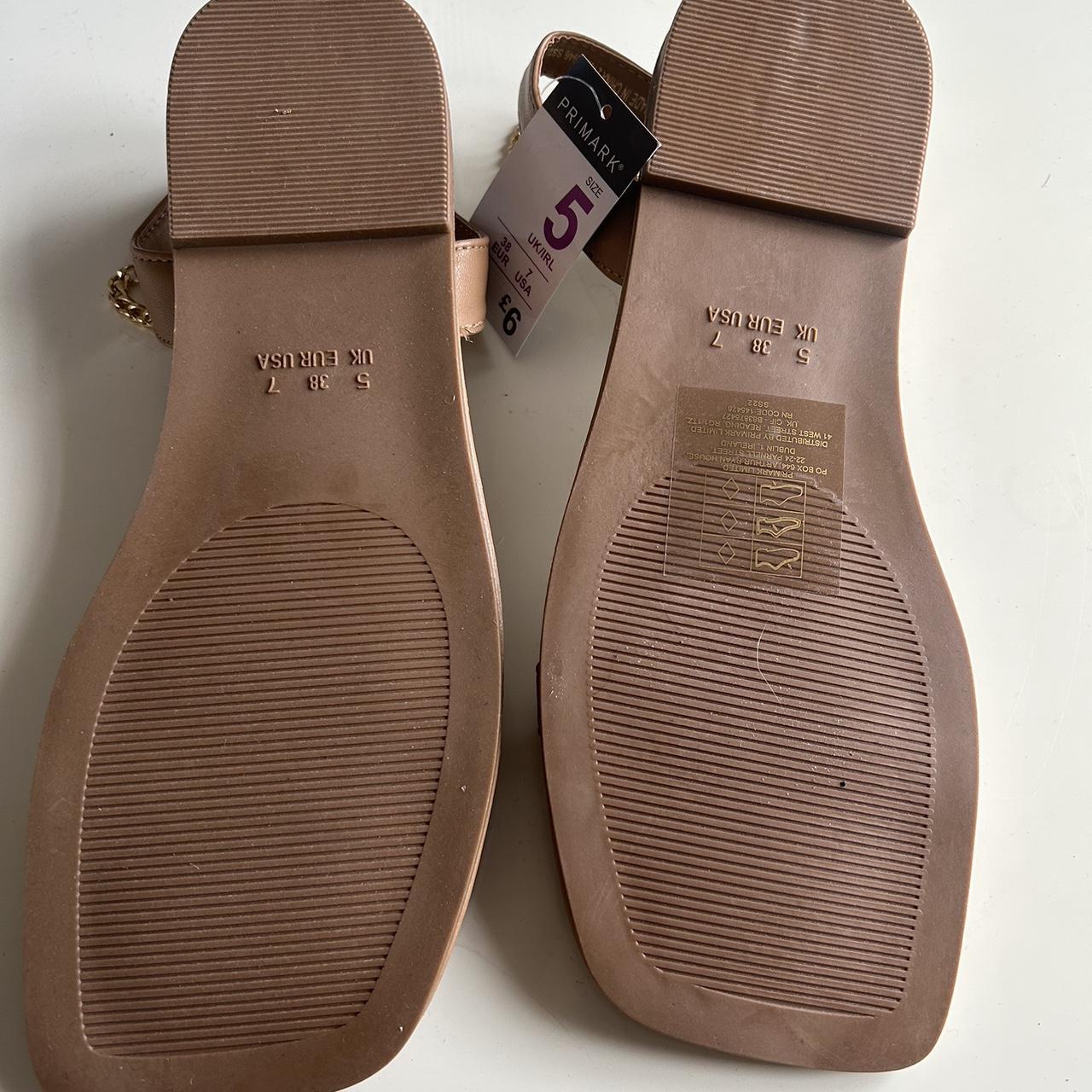 Brand new with tag tan and gold primark sandals... - Depop