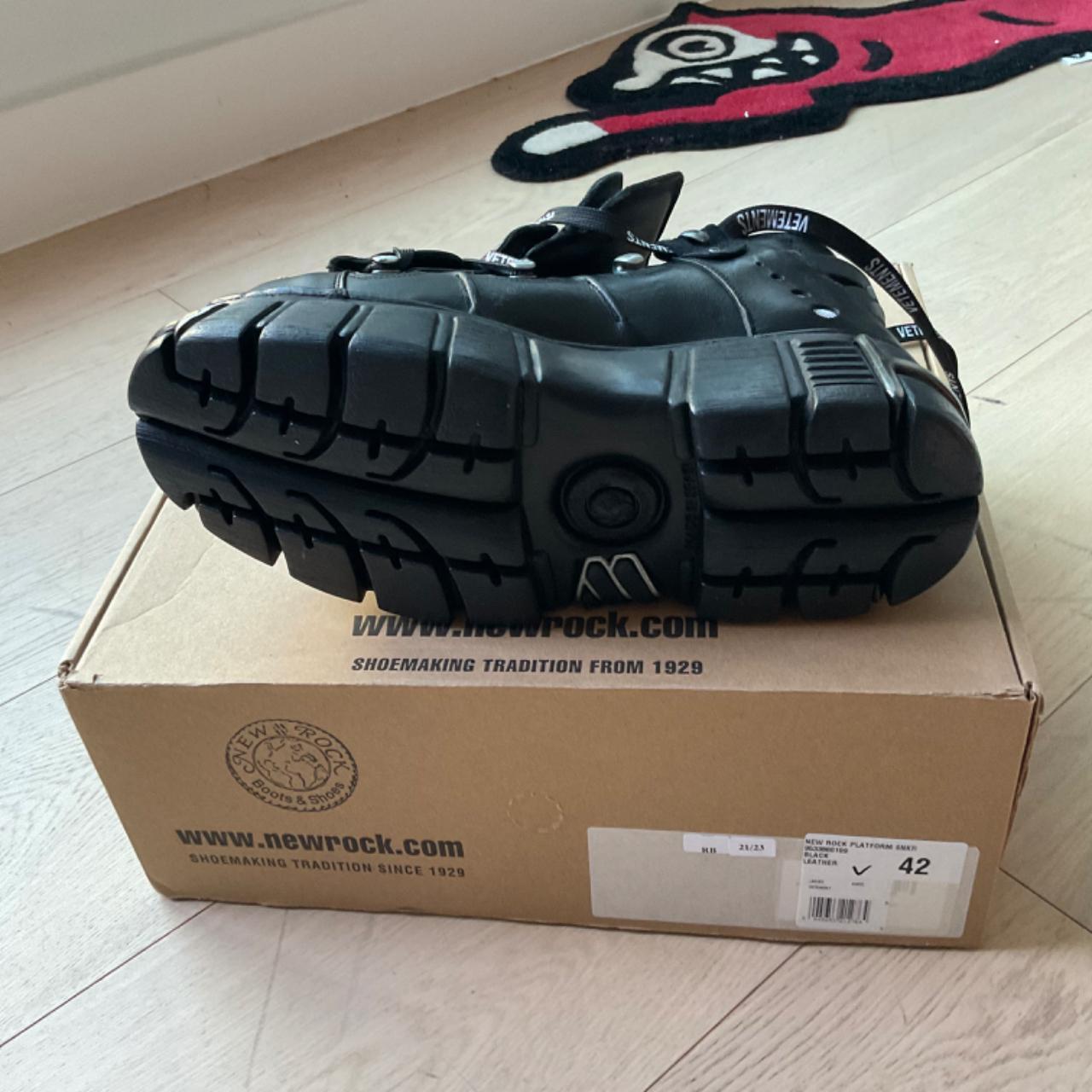 Vetements x new rock platform leather sneakers Eu 42 - Depop