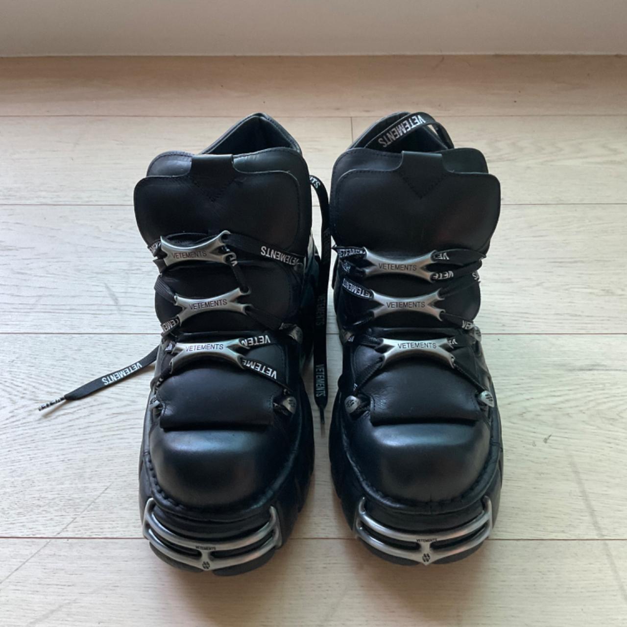 Vetements x new rock platform leather sneakers Eu 42 - Depop
