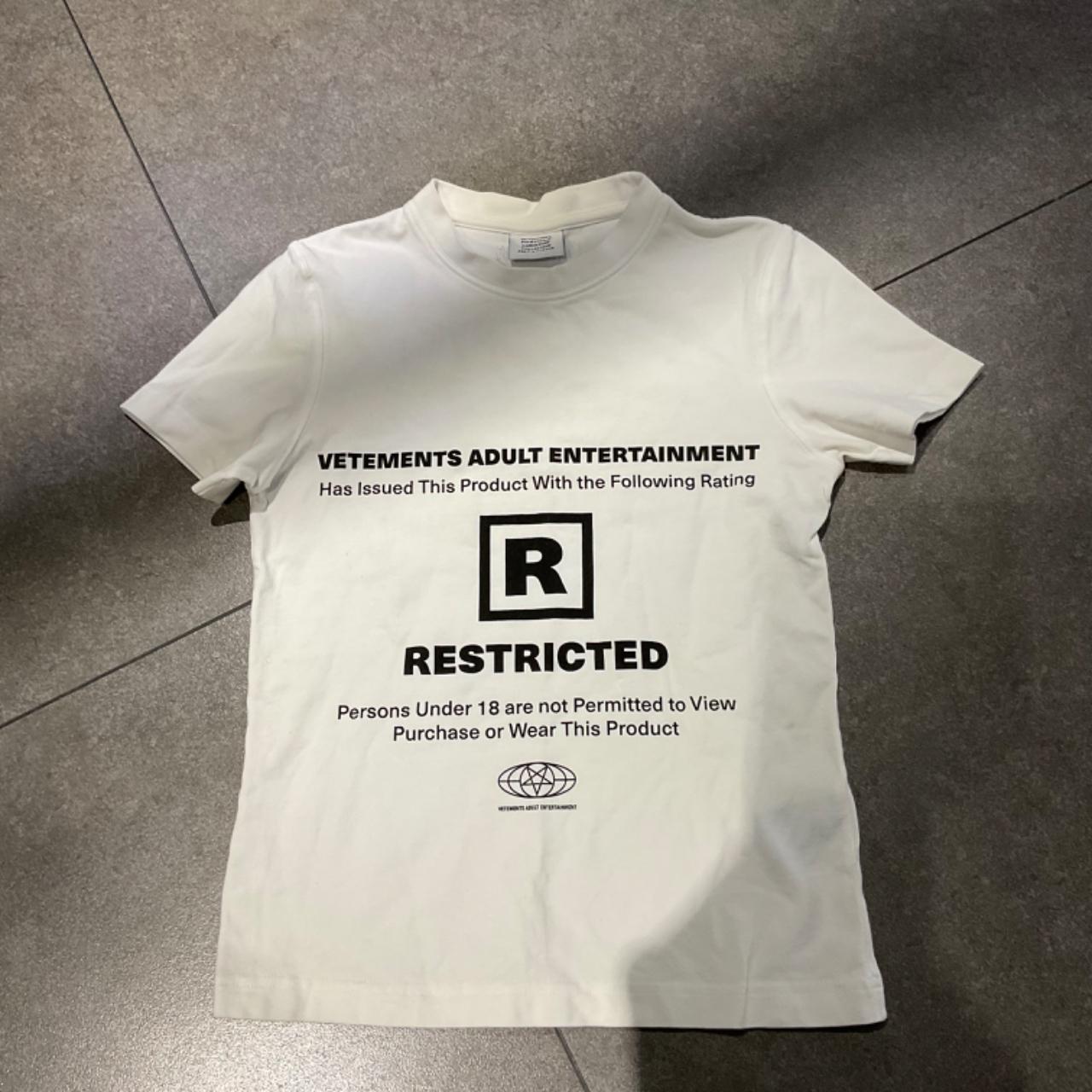 Vetements limited 18+ restricted tee Women XS - Depop
