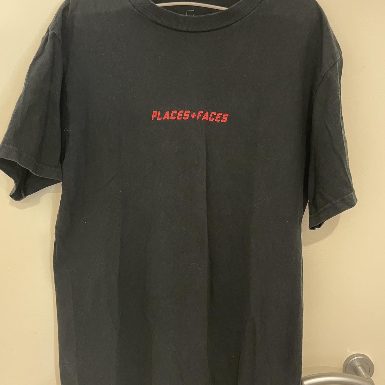 Places plus faces black logo t shirt Men’s size... - Depop