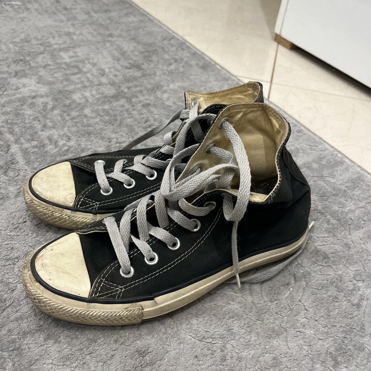 Used black converse. Size 5 men’s - Depop