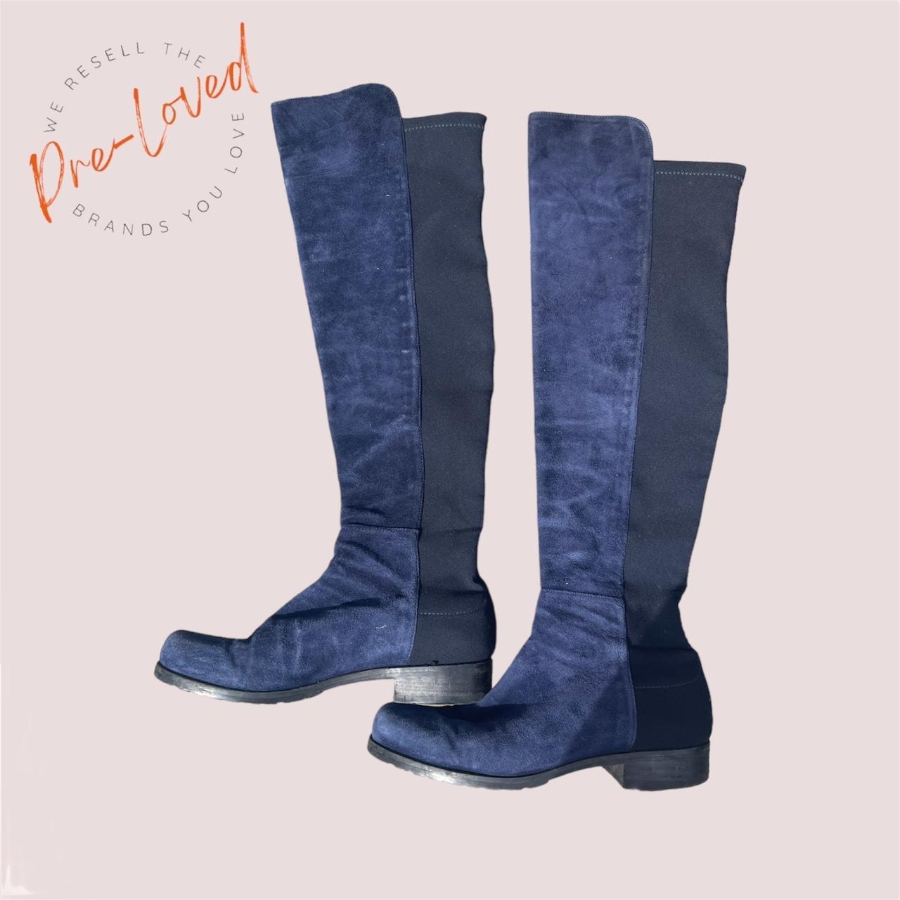Stuart Weitzman blue high boots - Depop