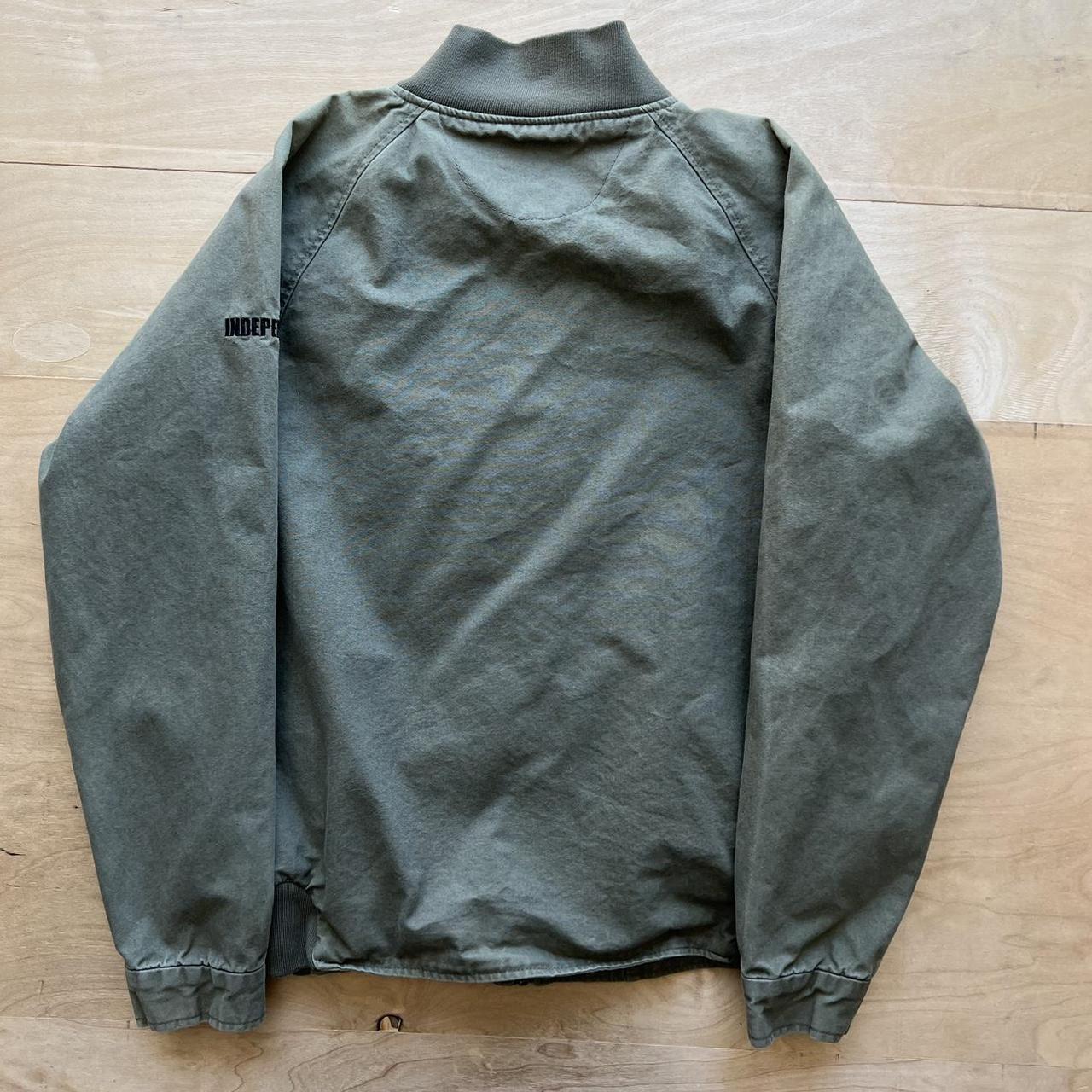 Vintage Independent Trucks Bomber Jacket Large Green... - Depop