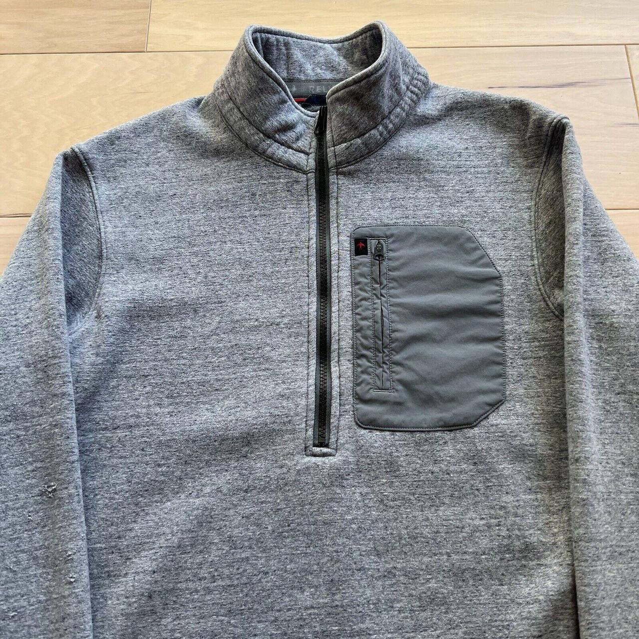 Relwen Micropile Half Zip Small Gray Lightweight... - Depop