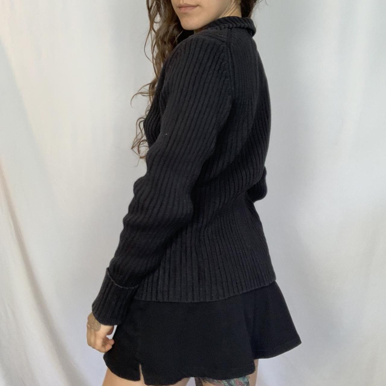 Cutest vintage chunky ribbed indie zip up cardigan... - Depop