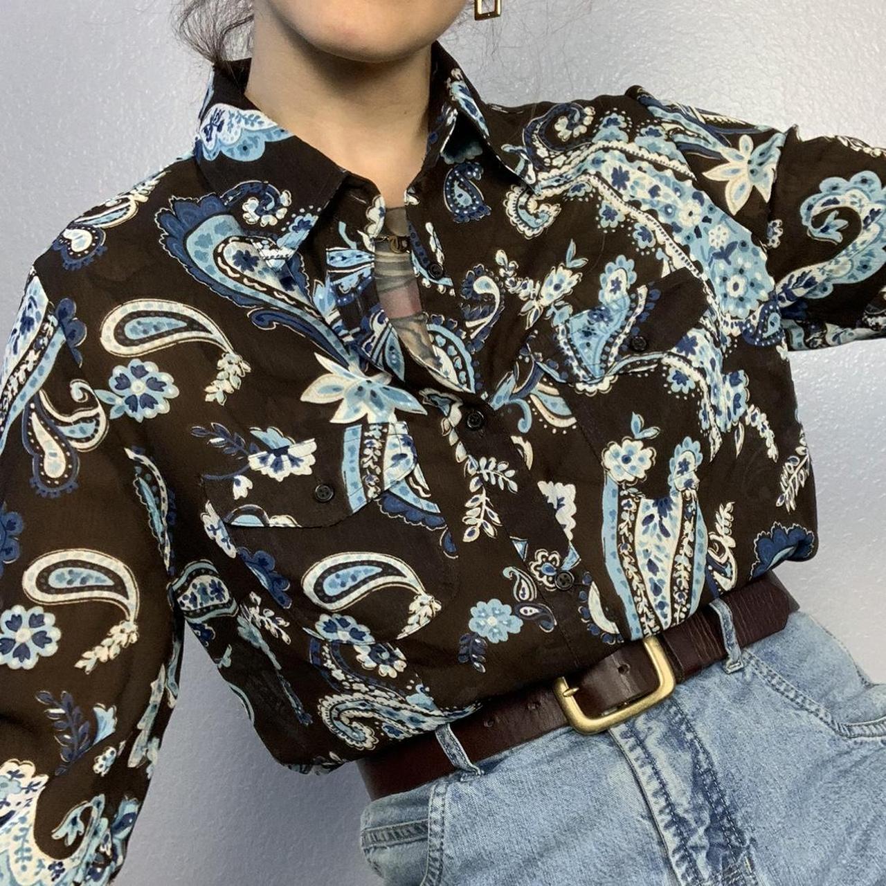 Cute vintage indie floral paisley fairy abstract art... - Depop