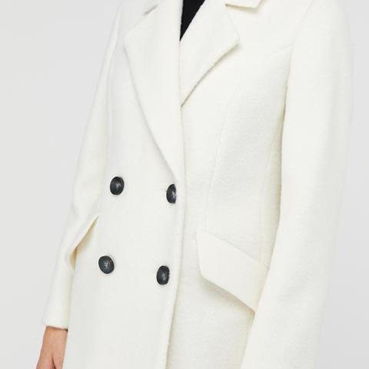 Monsoon - Wanda Ivory Maxi Coat Size 8 - Depop