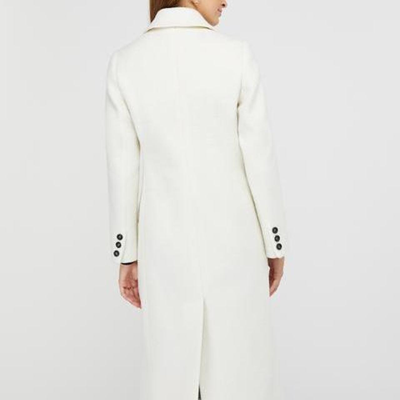 Monsoon - Wanda Ivory Maxi Coat Size 8 - Depop