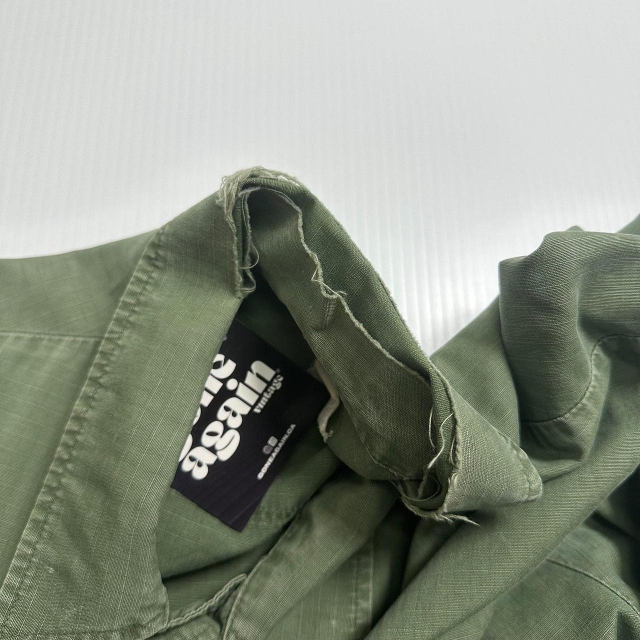 Vintage Military Chore Jacket Green Size tag... - Depop