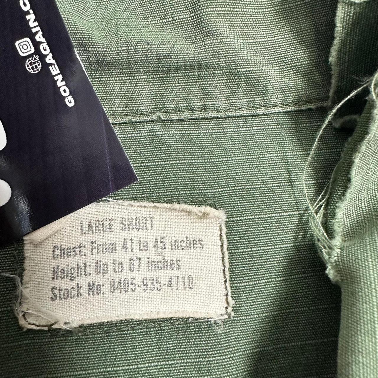 Vintage Military Chore Jacket Green Size tag... - Depop