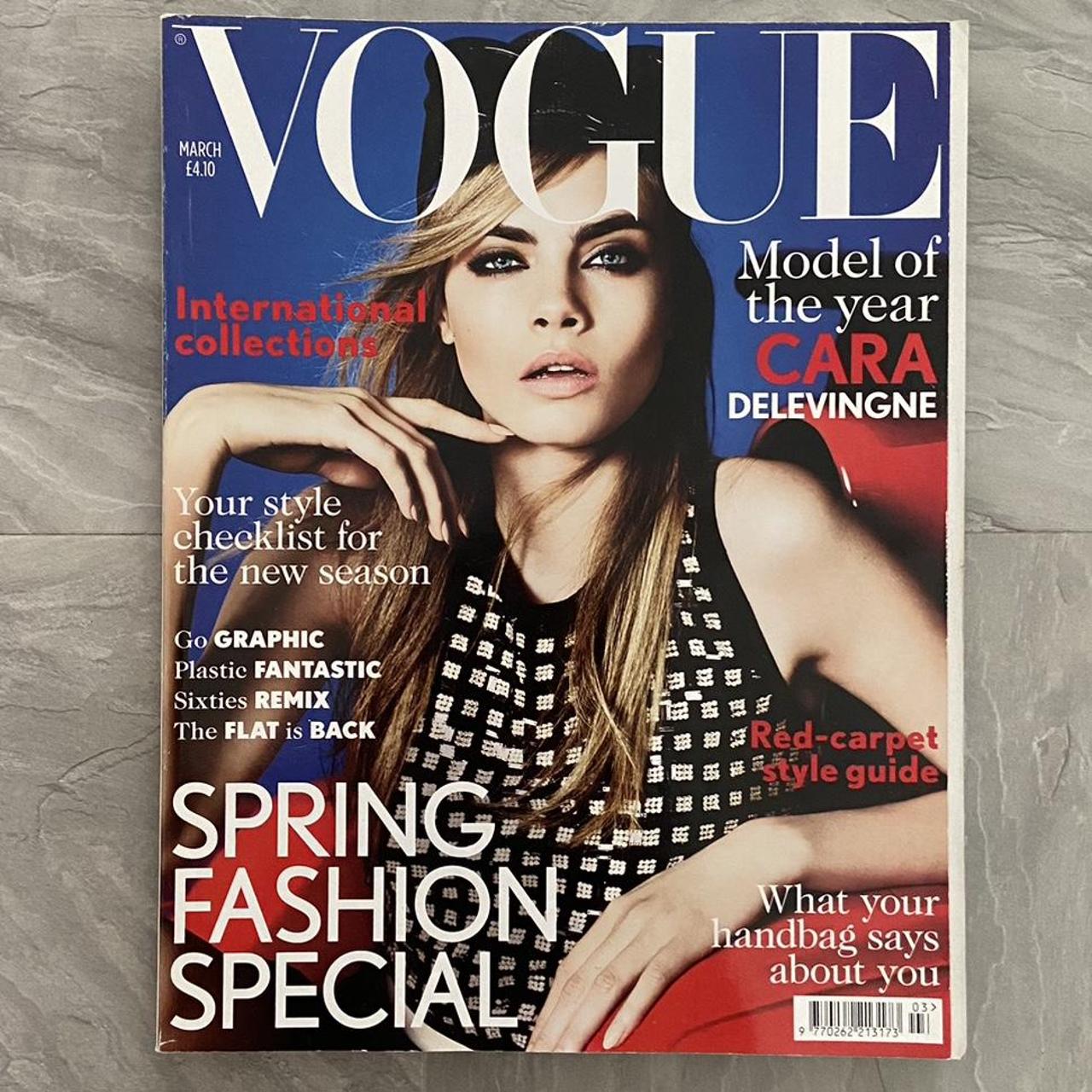 Vogue Magazine March 2013 issue. Cara Delevigne on... - Depop