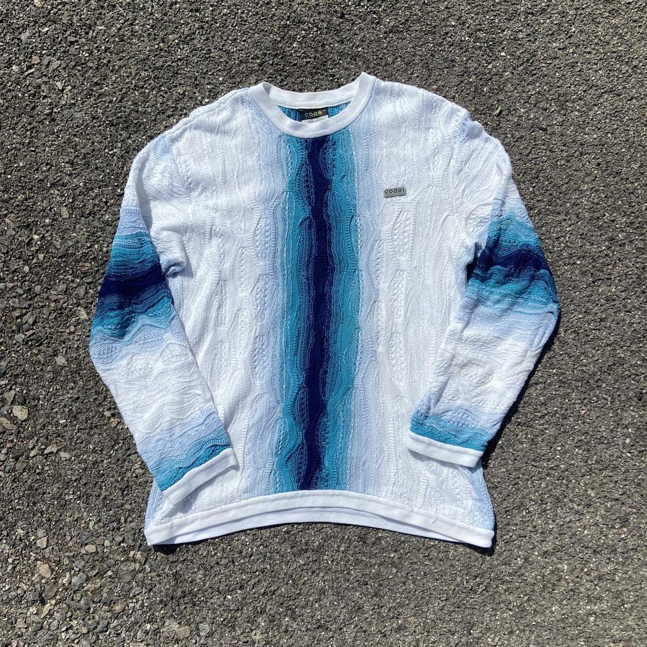 Vintage coogi sweater White cotton knit in iconic... - Depop