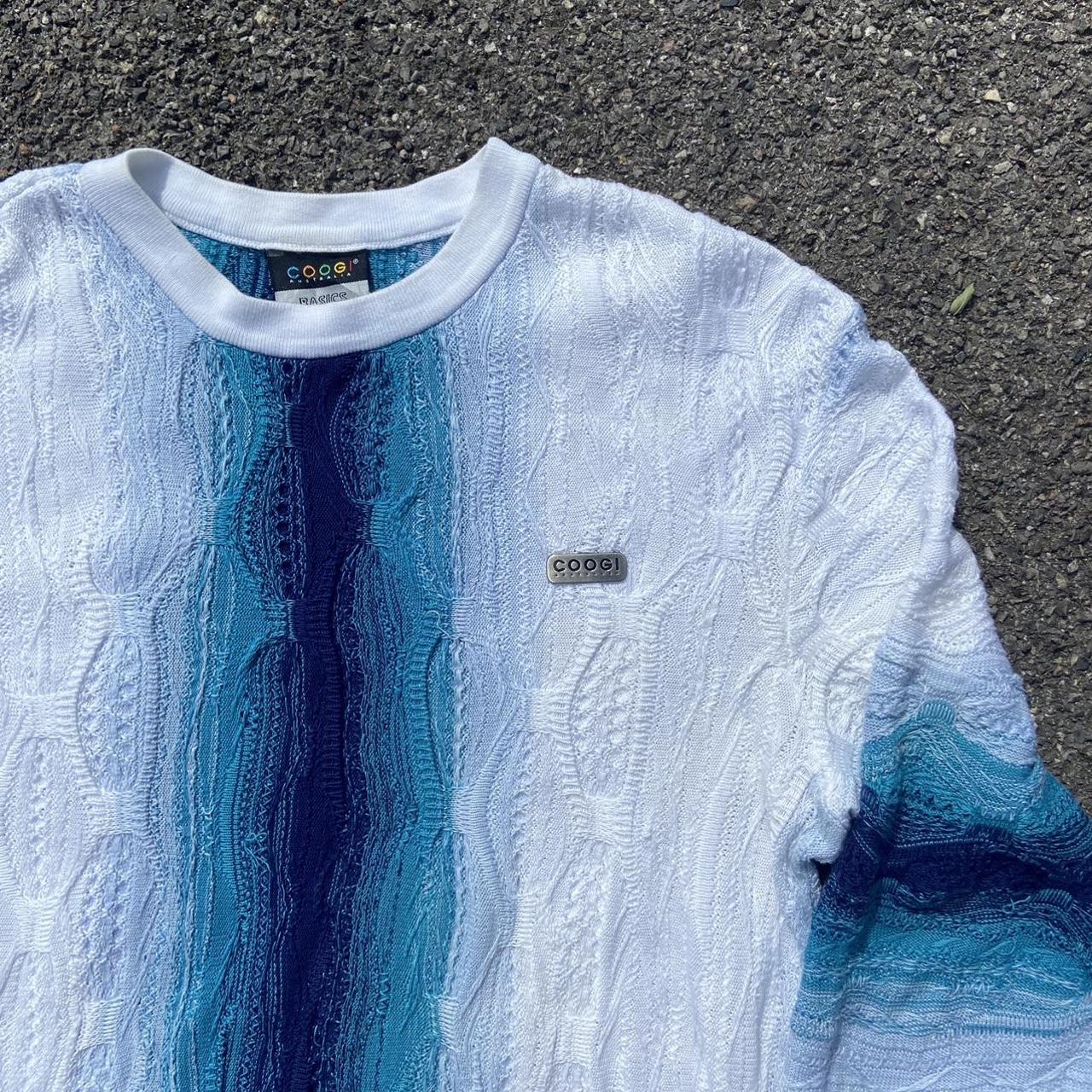 Vintage coogi sweater White cotton knit in iconic... - Depop
