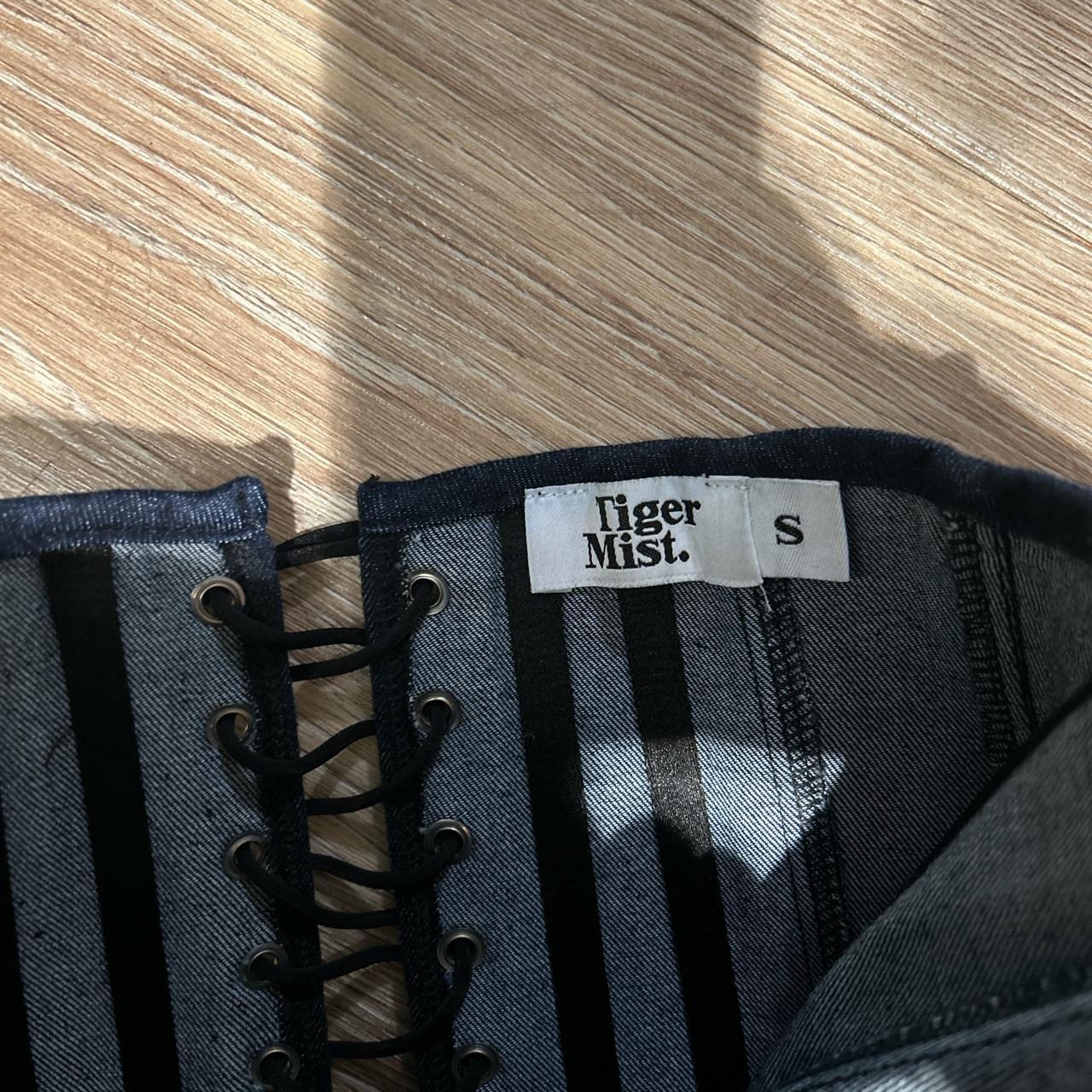 TIGER MIST DENIM CORSET very flattering Dark denim... - Depop