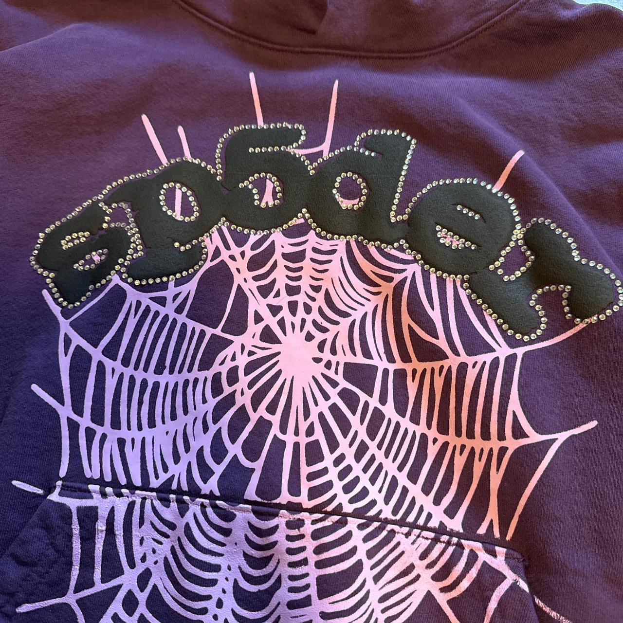 Sp5der Web Hoodie Grape Mens sz S - tts (check... | Depop