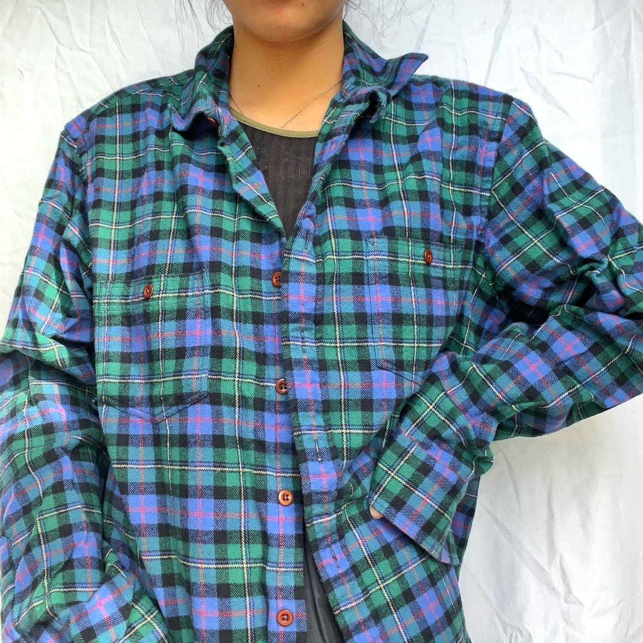 Red Feather Flannels purple and green flannel Size... - Depop